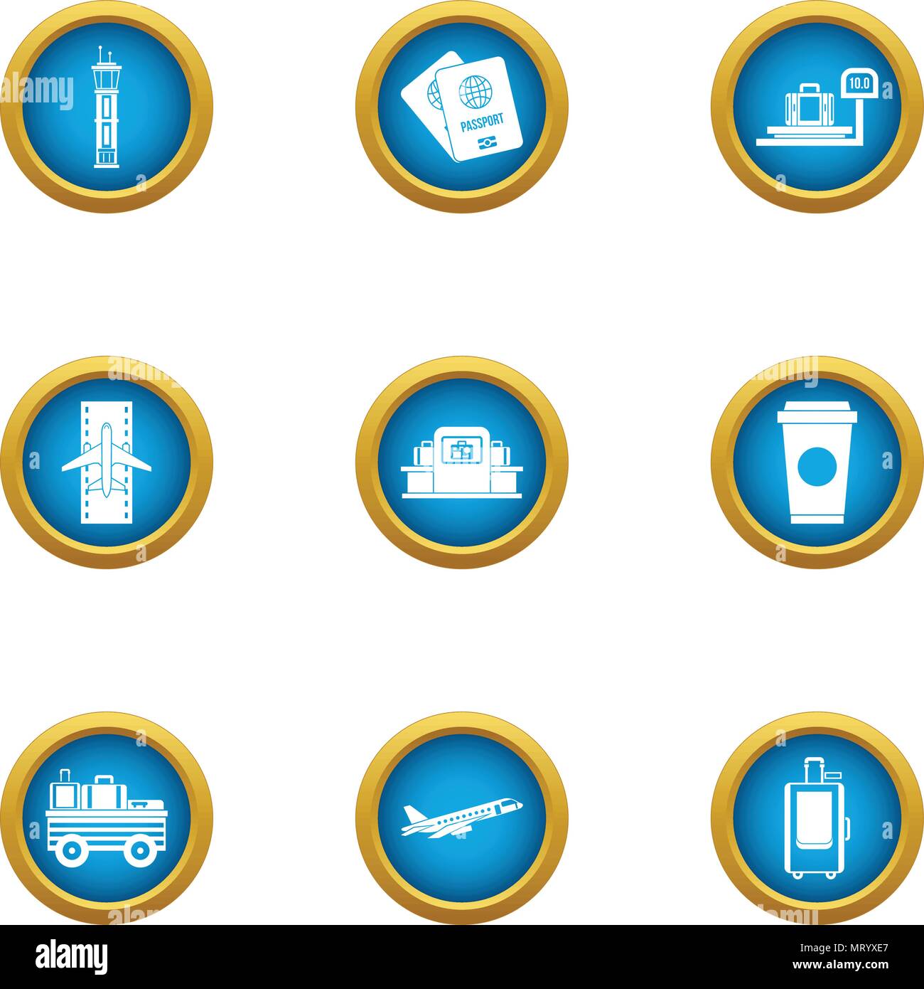 Moving to the country icons set, flat style Stock Vector Image & Art ...