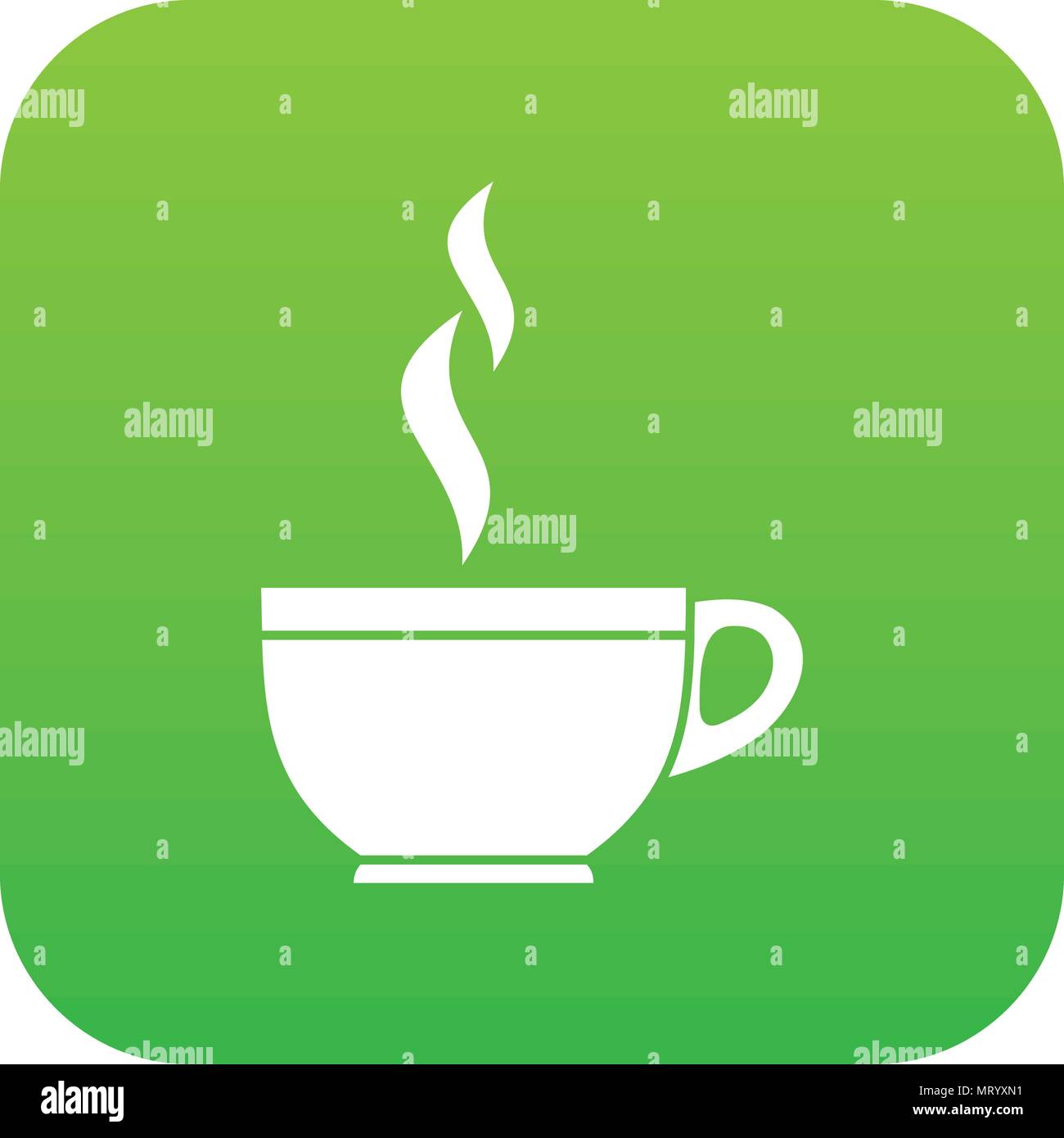 Glass cup of tea icon digital green Stock Vector Image & Art - Alamy