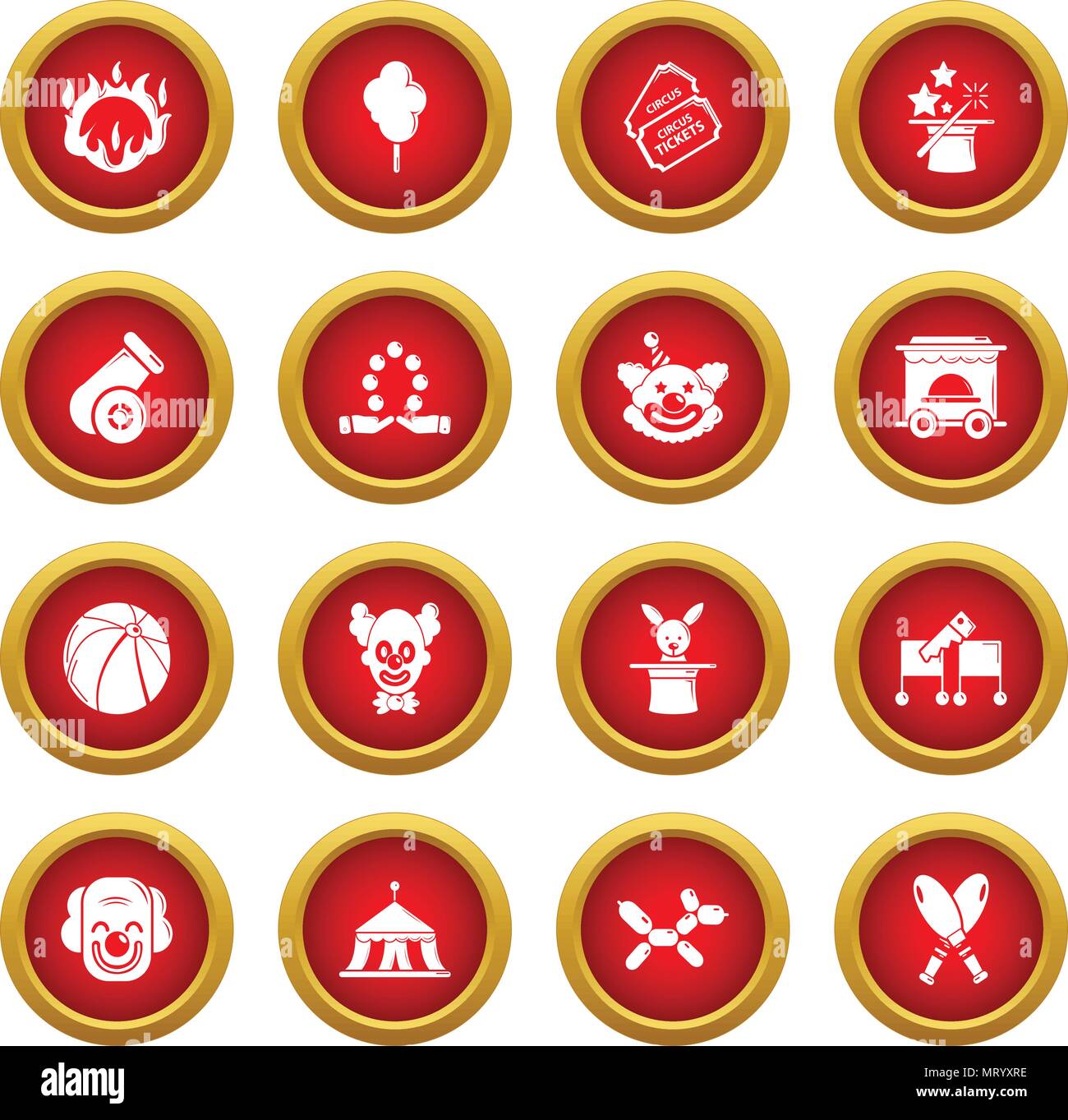 Circus icons set, simple style Stock Vector Image & Art - Alamy