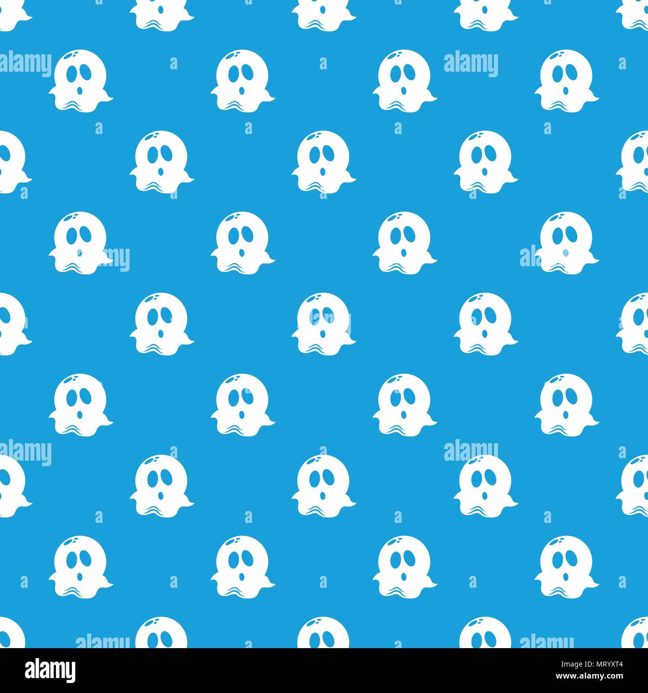 Ghost pattern vector seamless blue Stock Vector Image & Art - Alamy