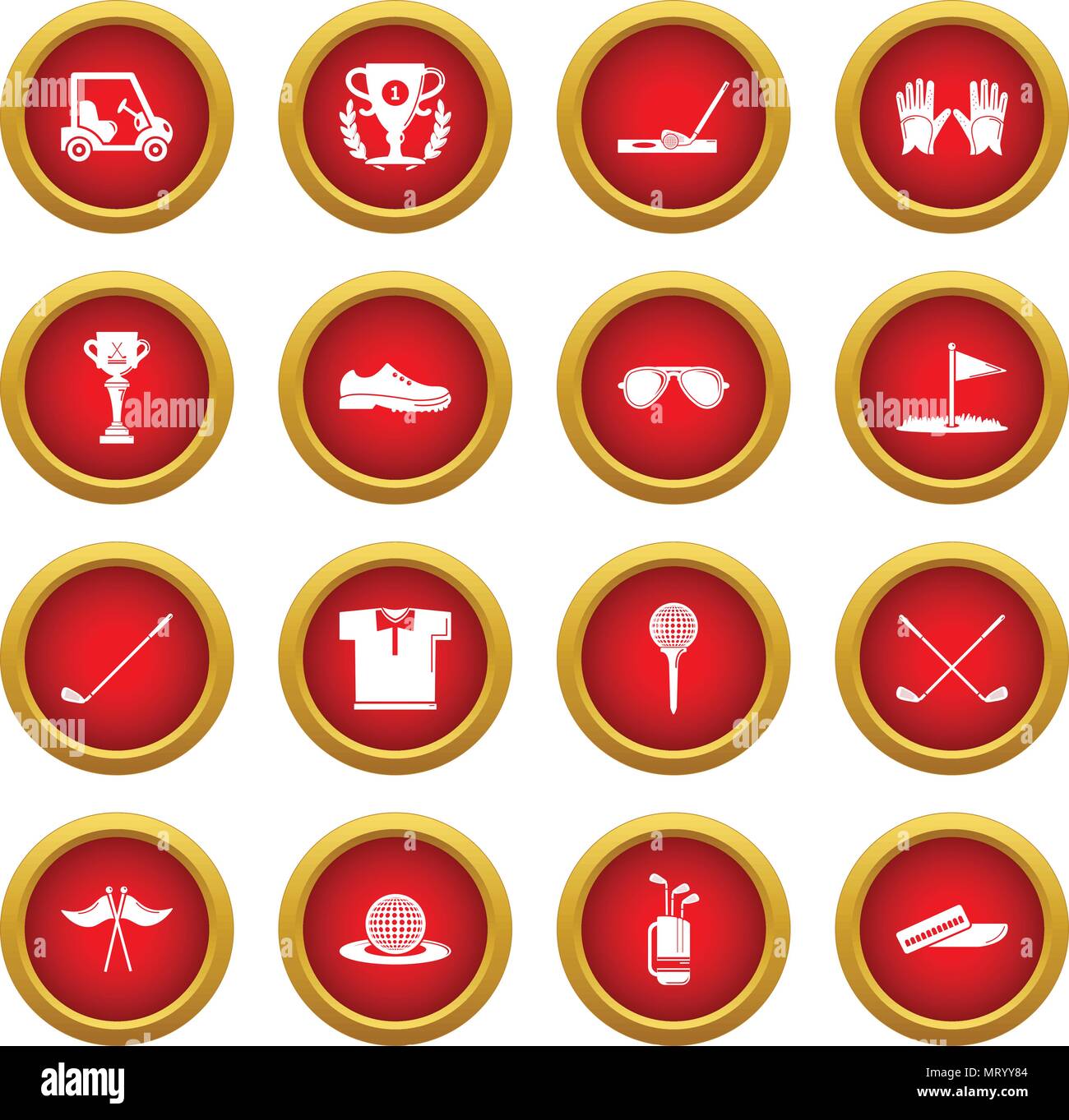 Golf icons set symbols, simple style Stock Vector Image & Art - Alamy
