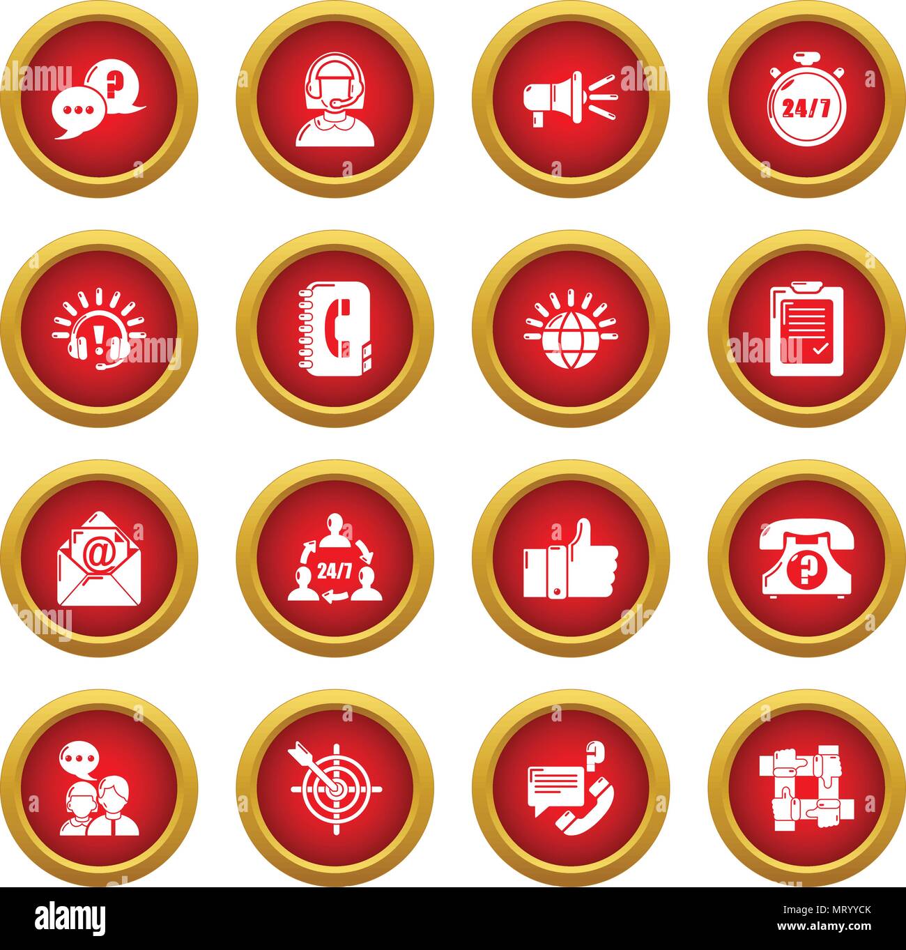 Call center icons set, simple style Stock Vector Image & Art - Alamy