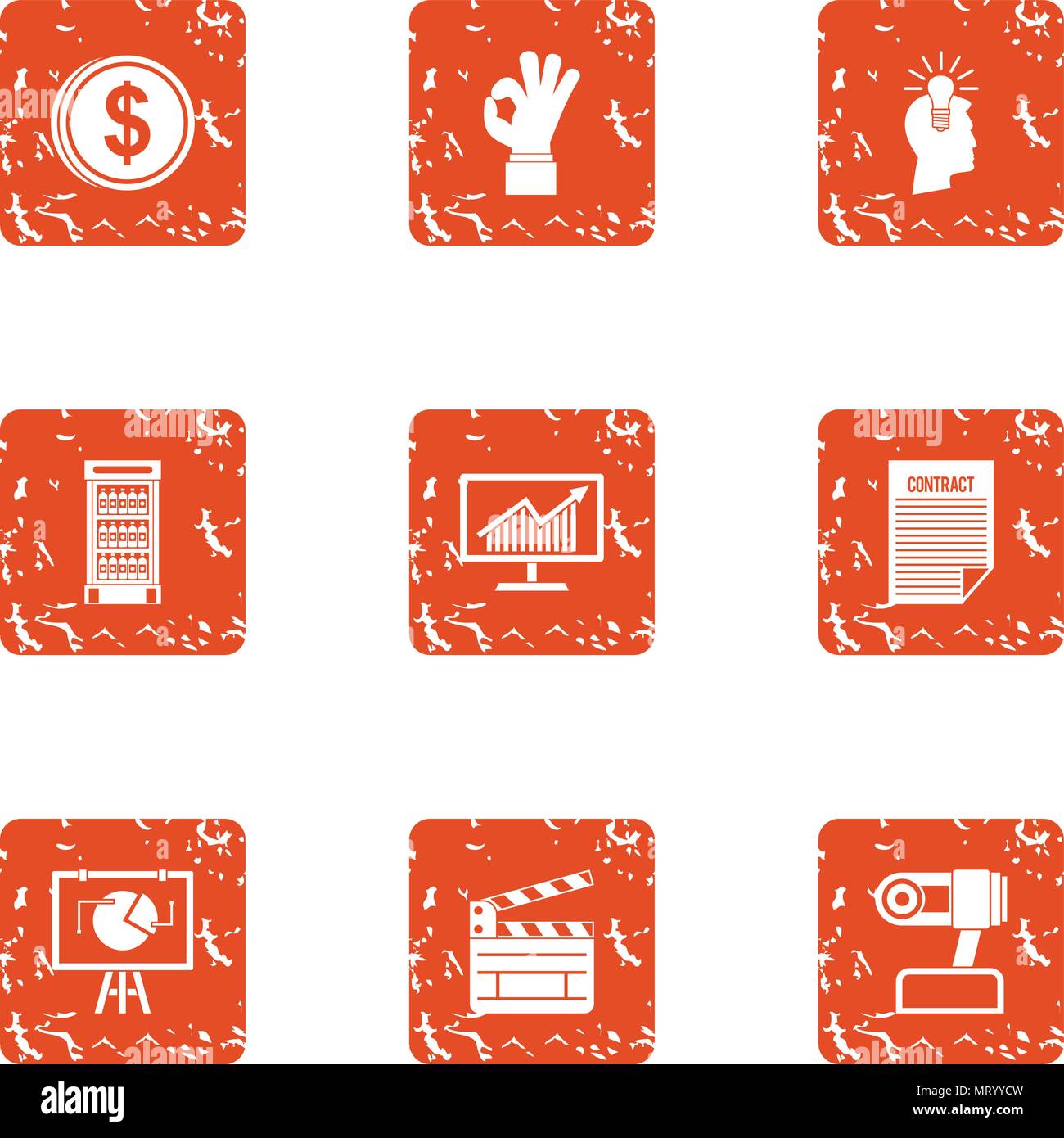 Loose change icons set, grunge style Stock Vector Image & Art - Alamy