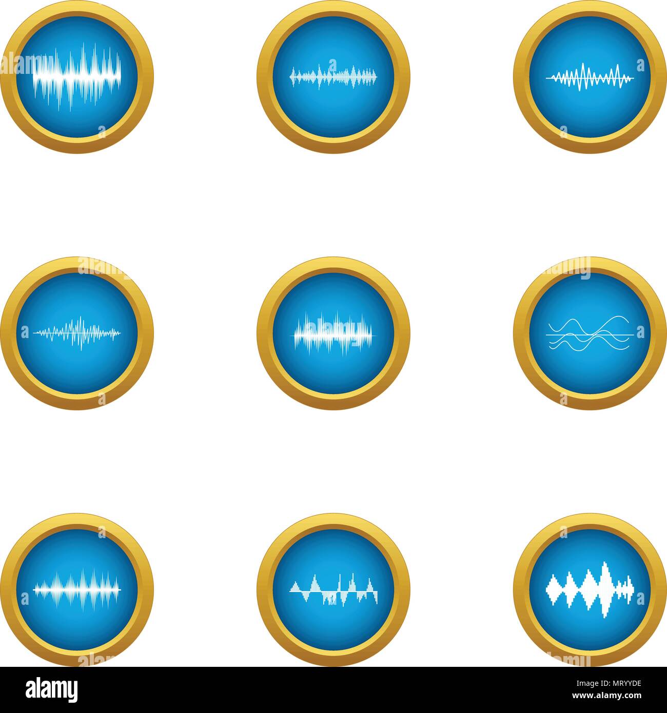 Sheet music icons set, flat style Stock Vector Image & Art - Alamy