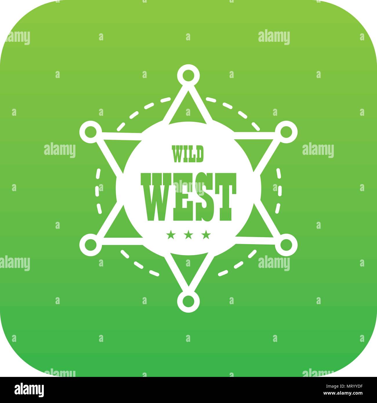 Wild west icon green vector Stock Vector Image & Art - Alamy