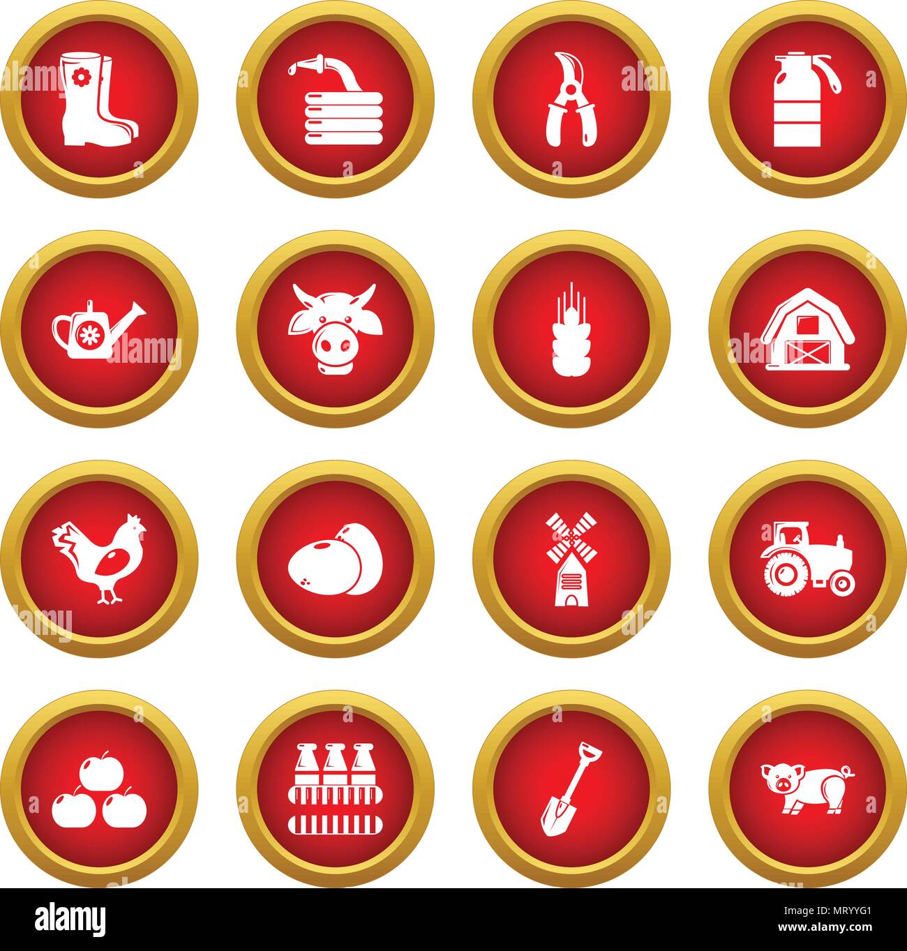 Farm agricultural icons set, simple style Stock Vector Image & Art - Alamy