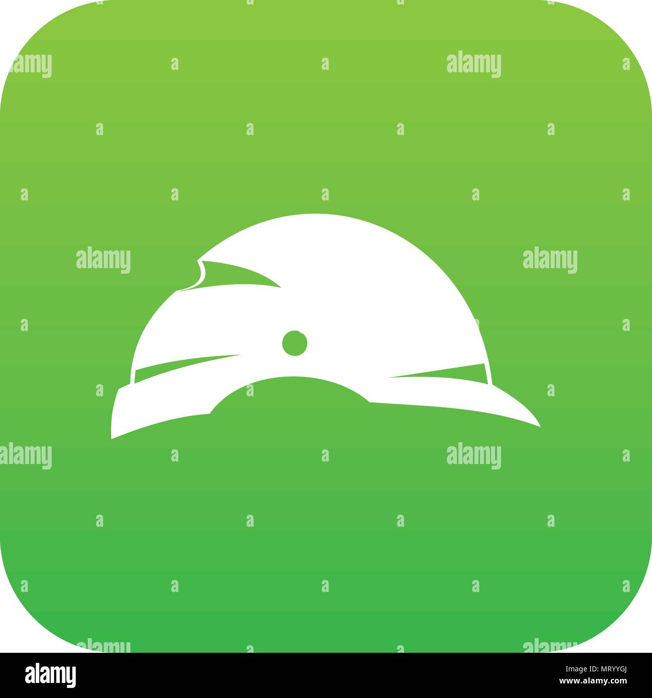 Green worker safety helmet icon Stock Vector Images - Alamy