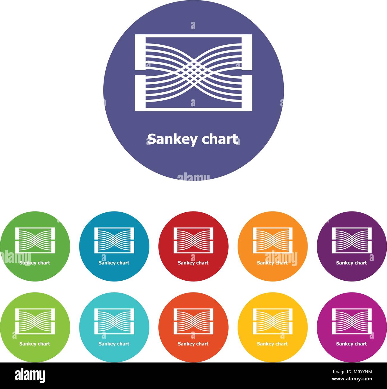 Sankey chart icons set vector color Stock Vector Image & Art - Alamy