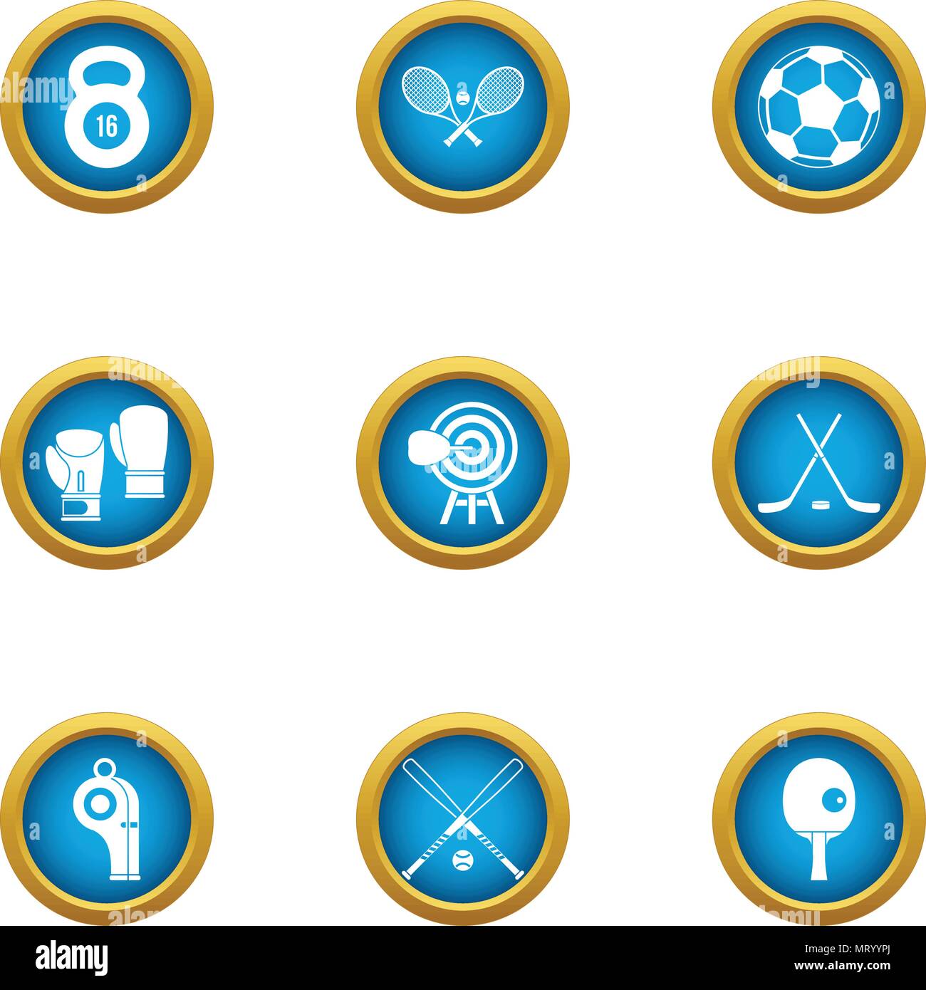 World sport icons set, flat style Stock Vector Image & Art - Alamy