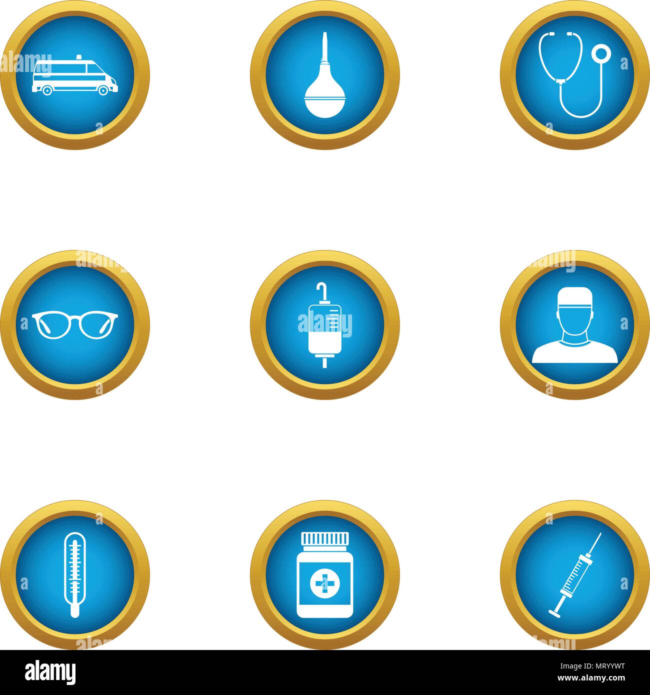 Supply of medicines icons set, flat style Stock Vector Image & Art - Alamy