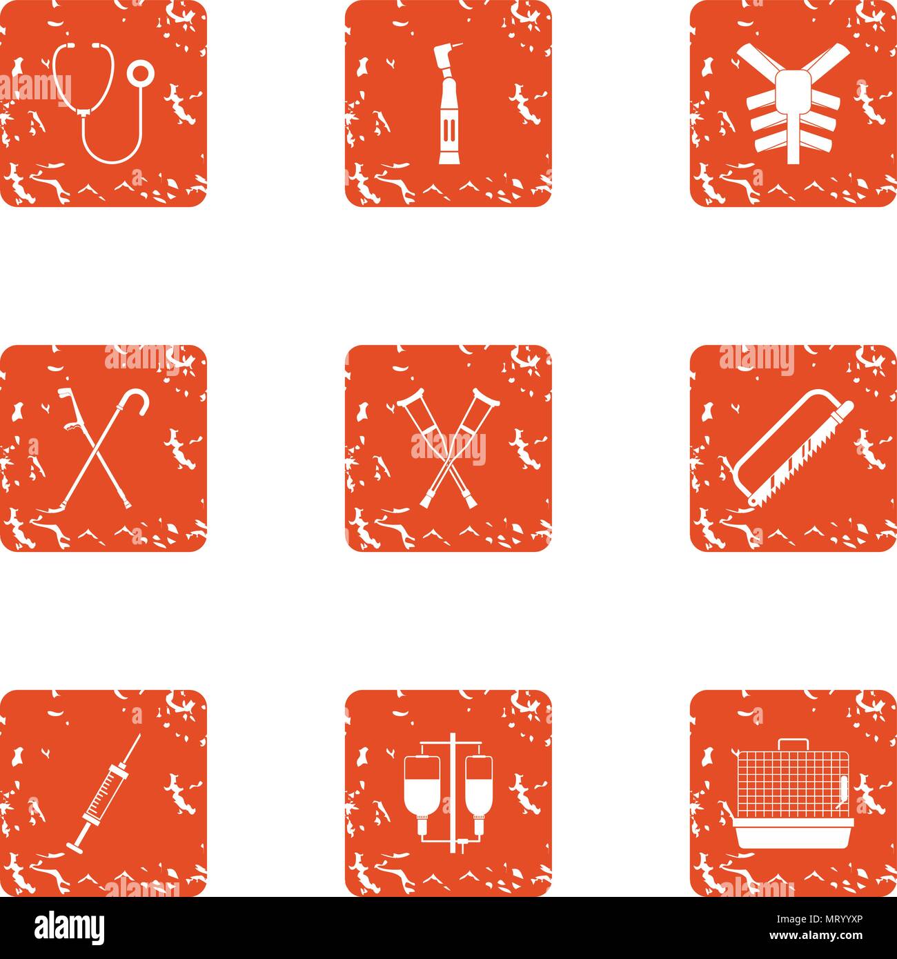 Replacement icons set, grunge style Stock Vector Image & Art - Alamy