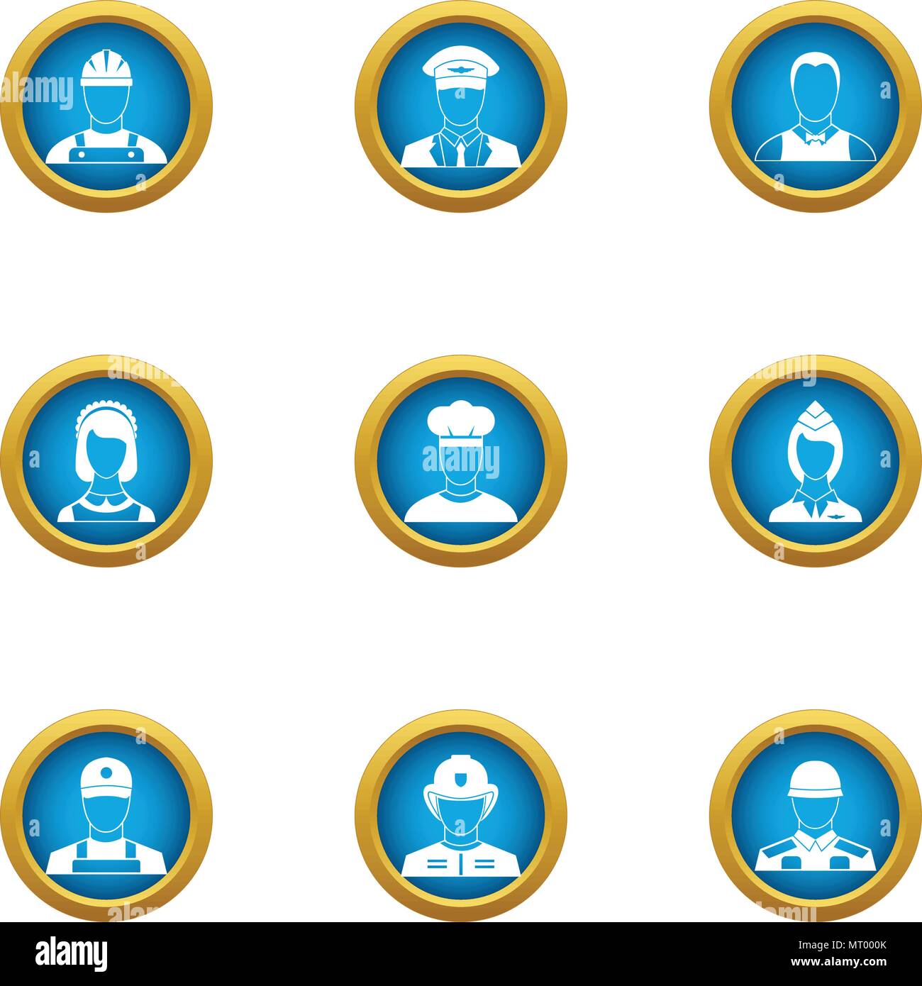 Important profession icons set, flat style Stock Vector Image & Art - Alamy
