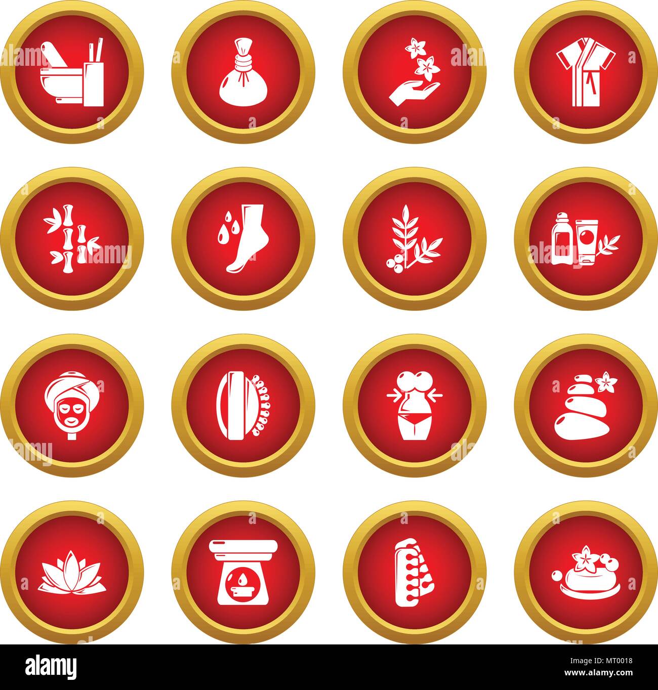 Spa salon icons set, simple style Stock Vector Image & Art - Alamy