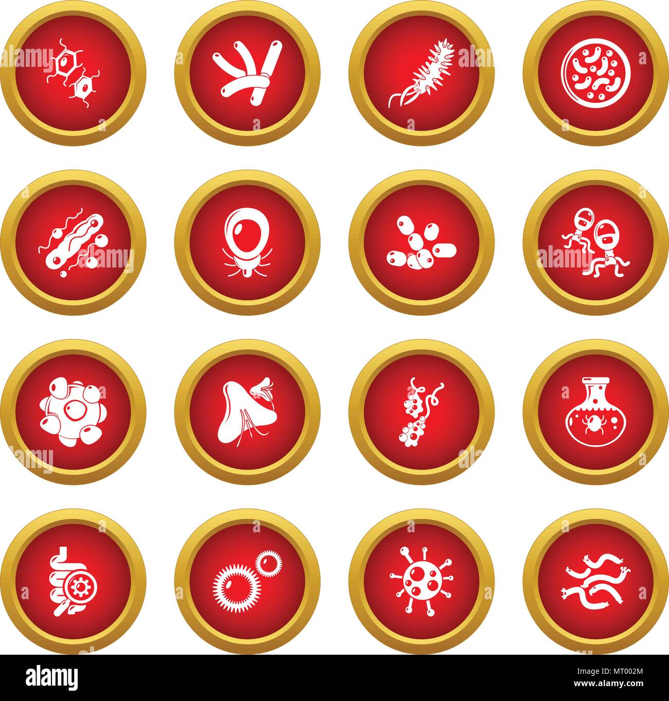 Virus bacteria icons set, simple style Stock Vector Image & Art - Alamy