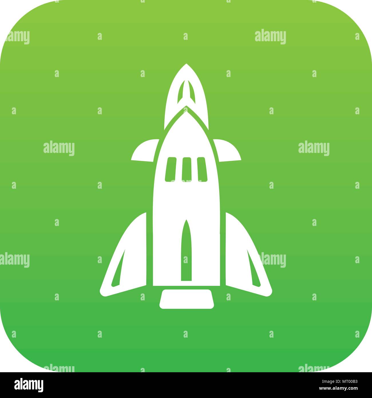 Rocket icon green vector Stock Vector Image & Art - Alamy