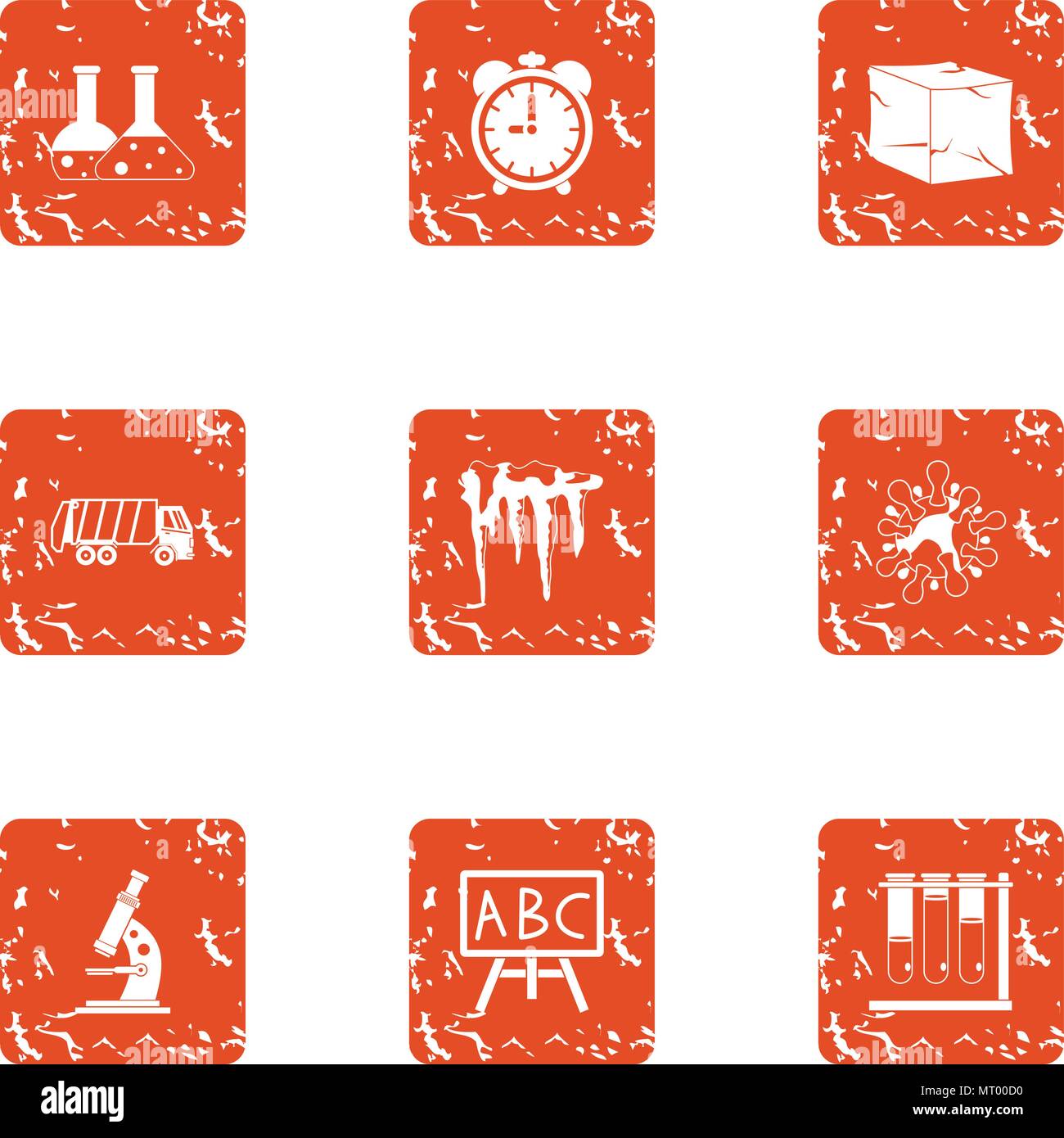 Chemical substance icons set, grunge style Stock Vector Image & Art - Alamy