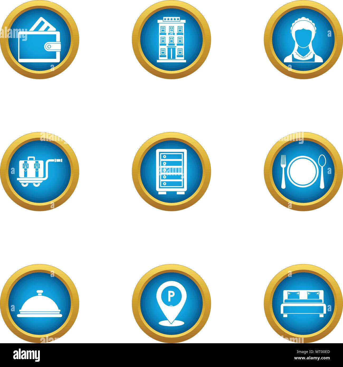 Cash benefit icons set, flat style Stock Vector Image & Art - Alamy