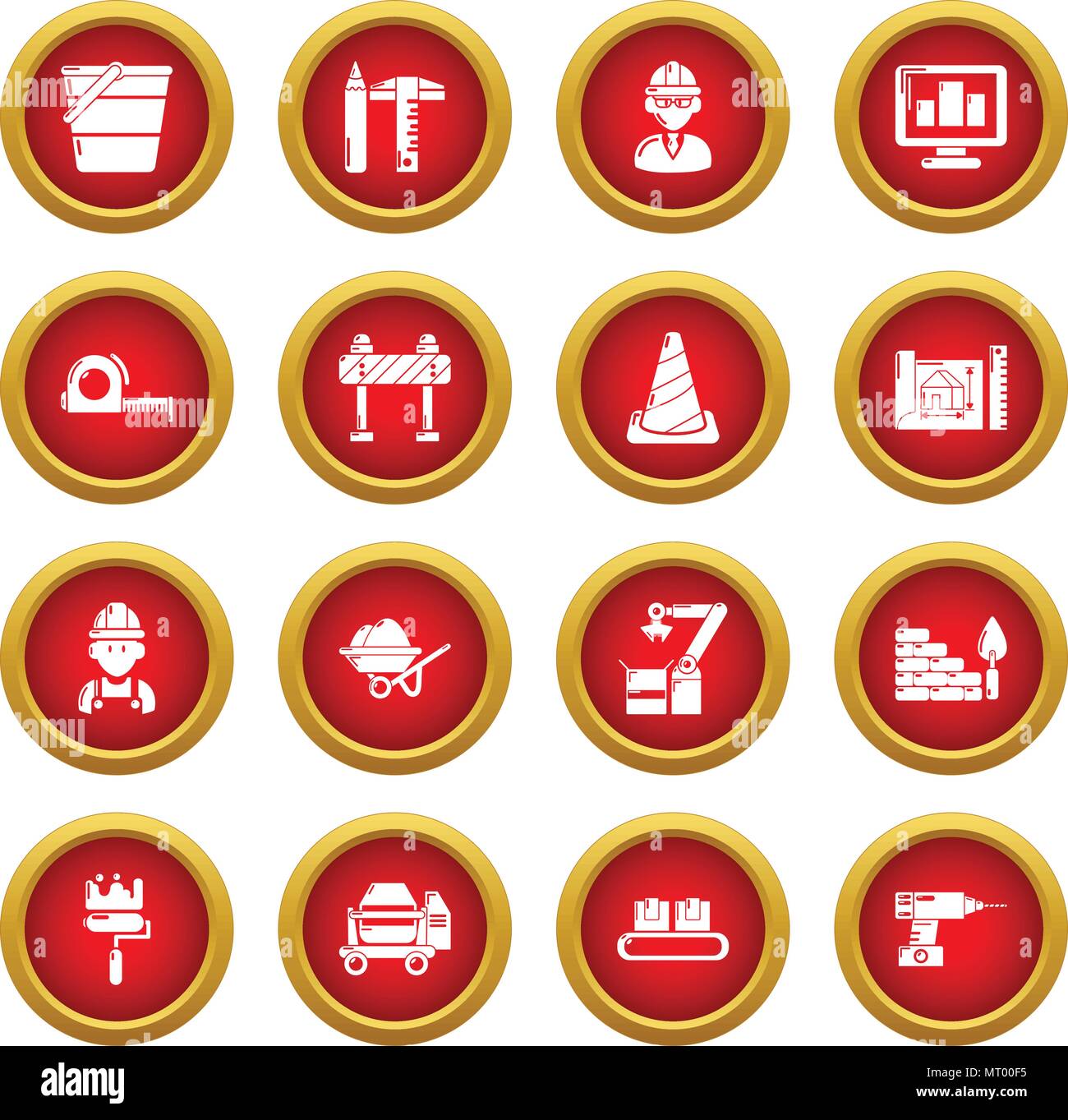 Building process icons set, simple style Stock Vector Image & Art - Alamy