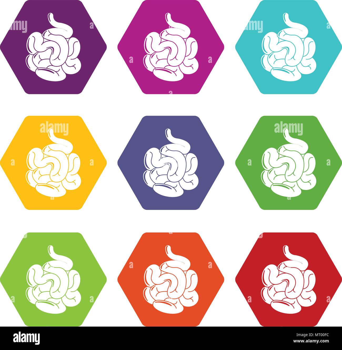Small intestine icons set 9 vector Stock Vector Image & Art - Alamy