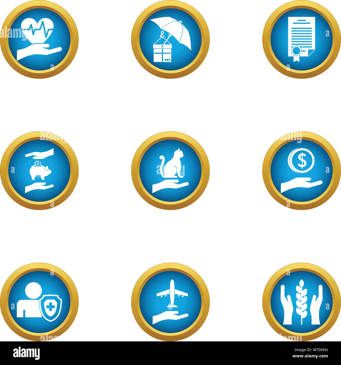 Tone icons set, flat style Stock Vector Image & Art - Alamy