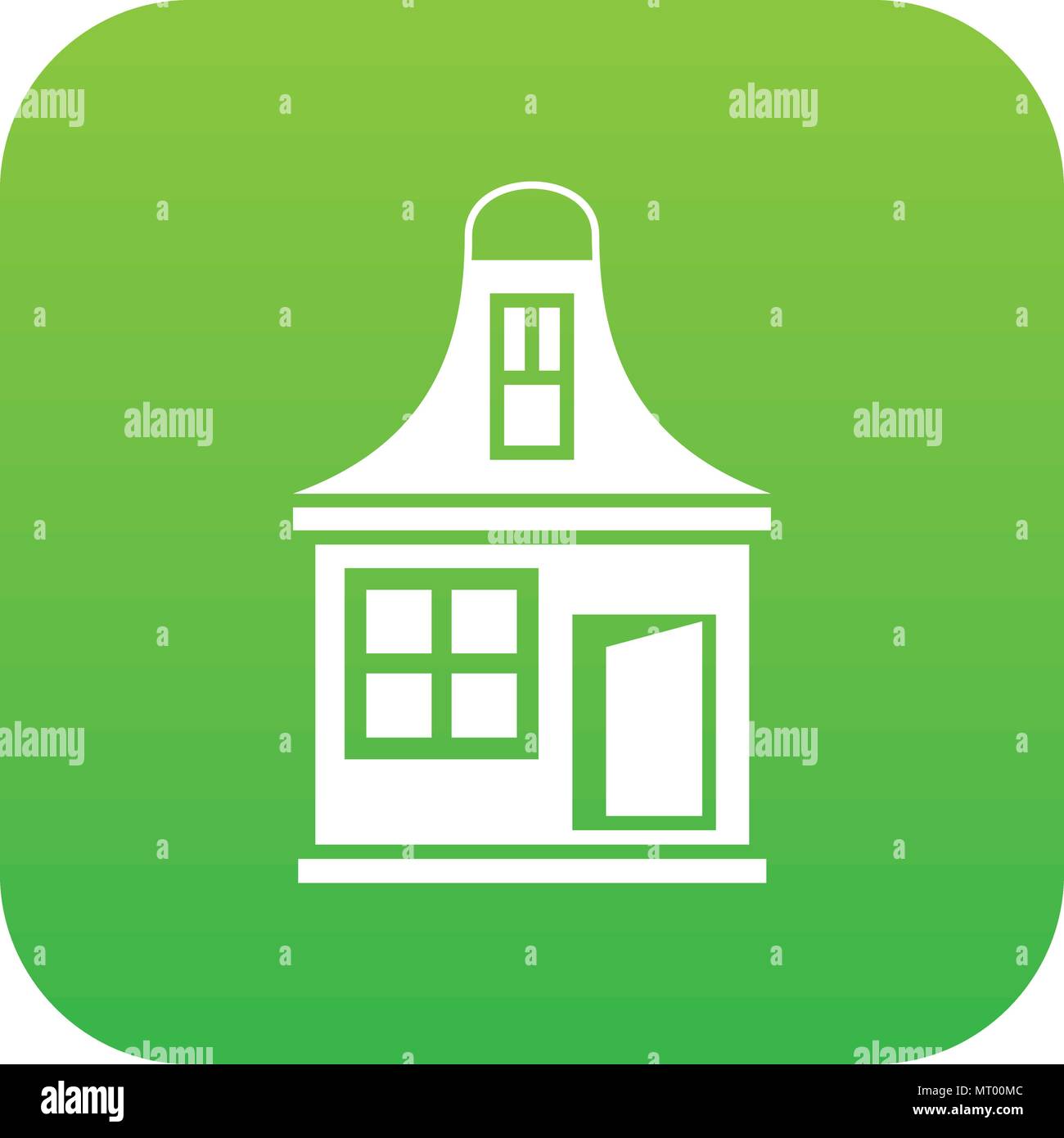 Small house icon digital green Stock Vector Image & Art - Alamy