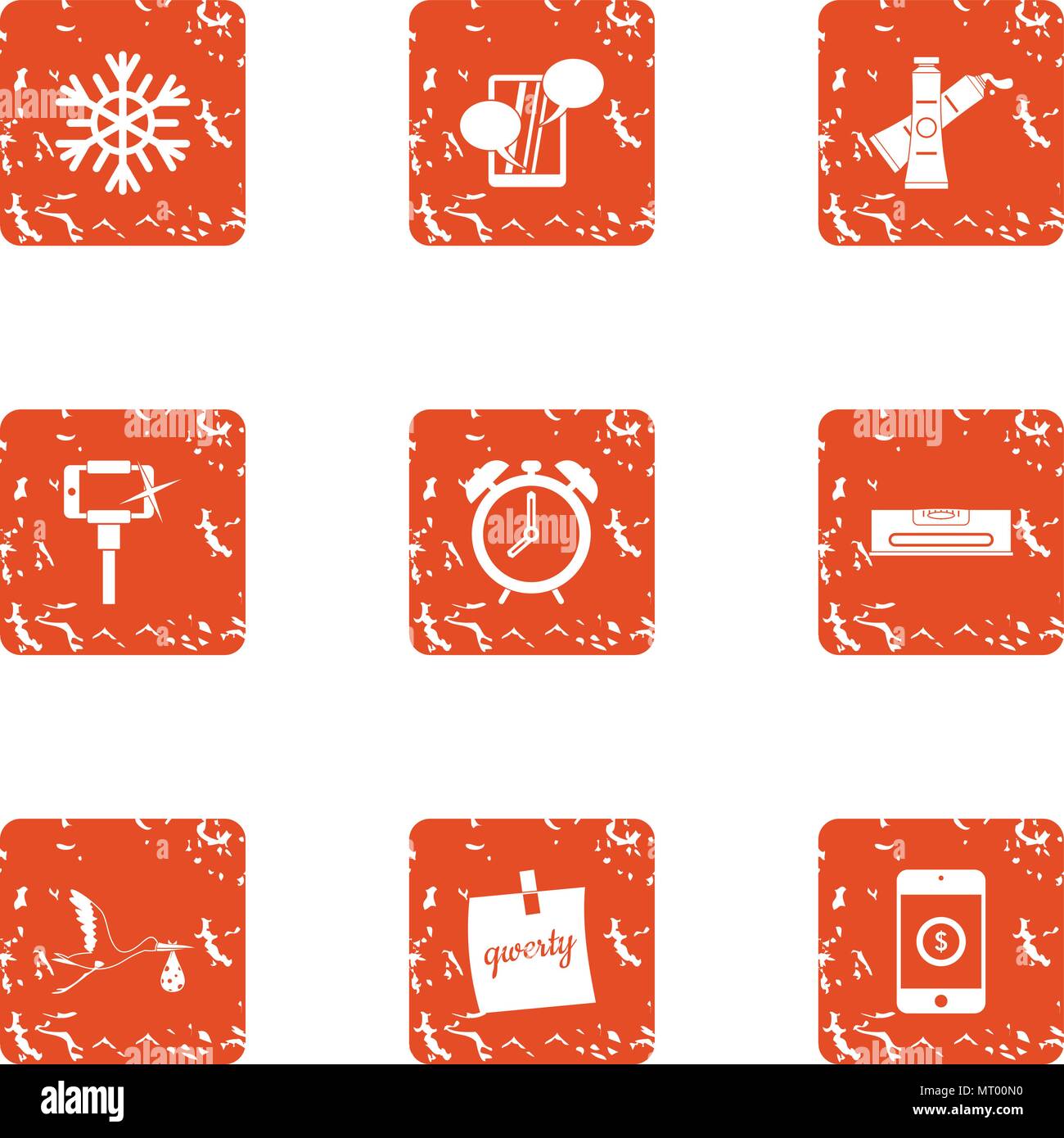 Memory lane icons set, grunge style Stock Vector Image & Art - Alamy