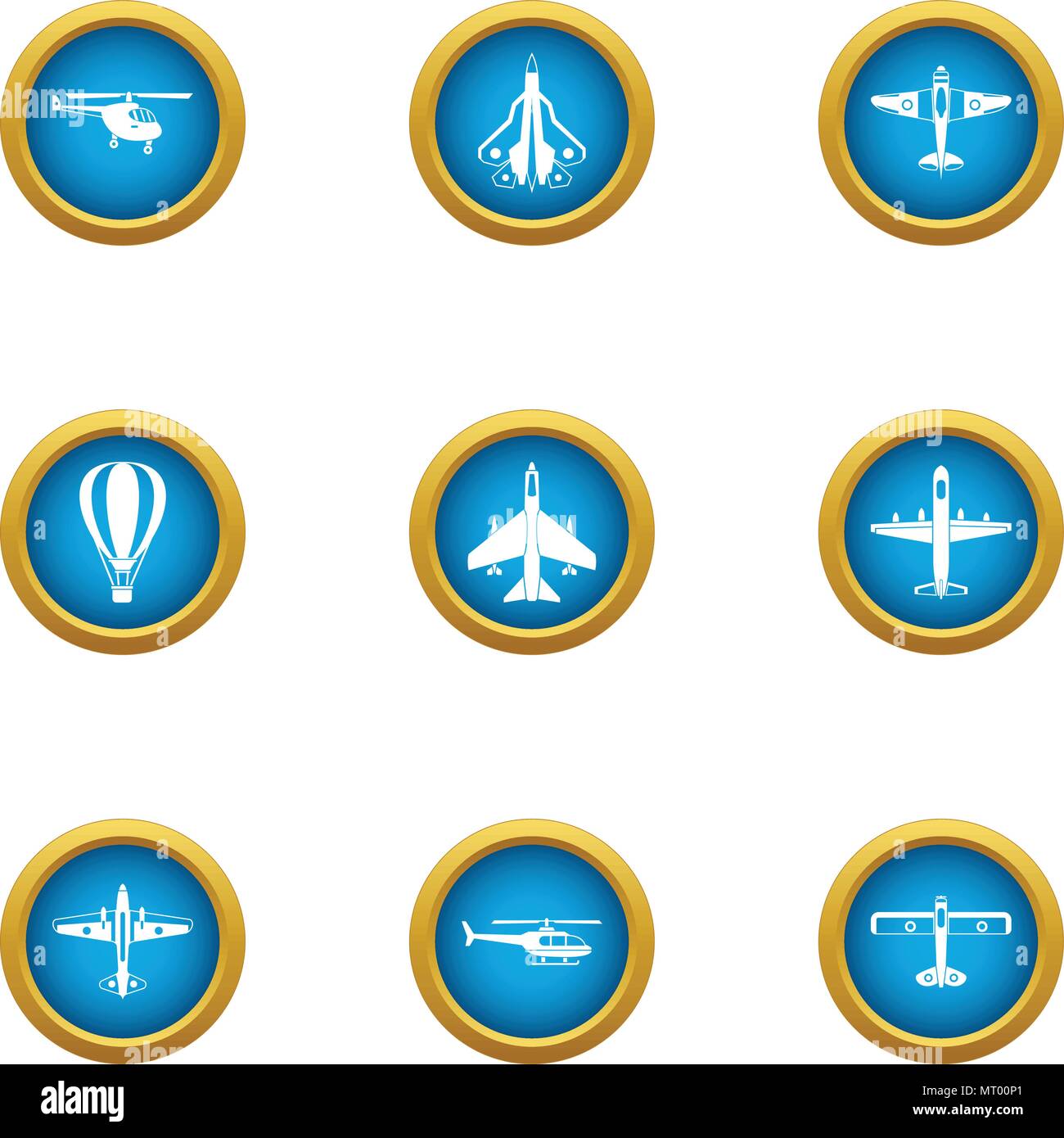 Air trip icons set, flat style Stock Vector Image & Art - Alamy