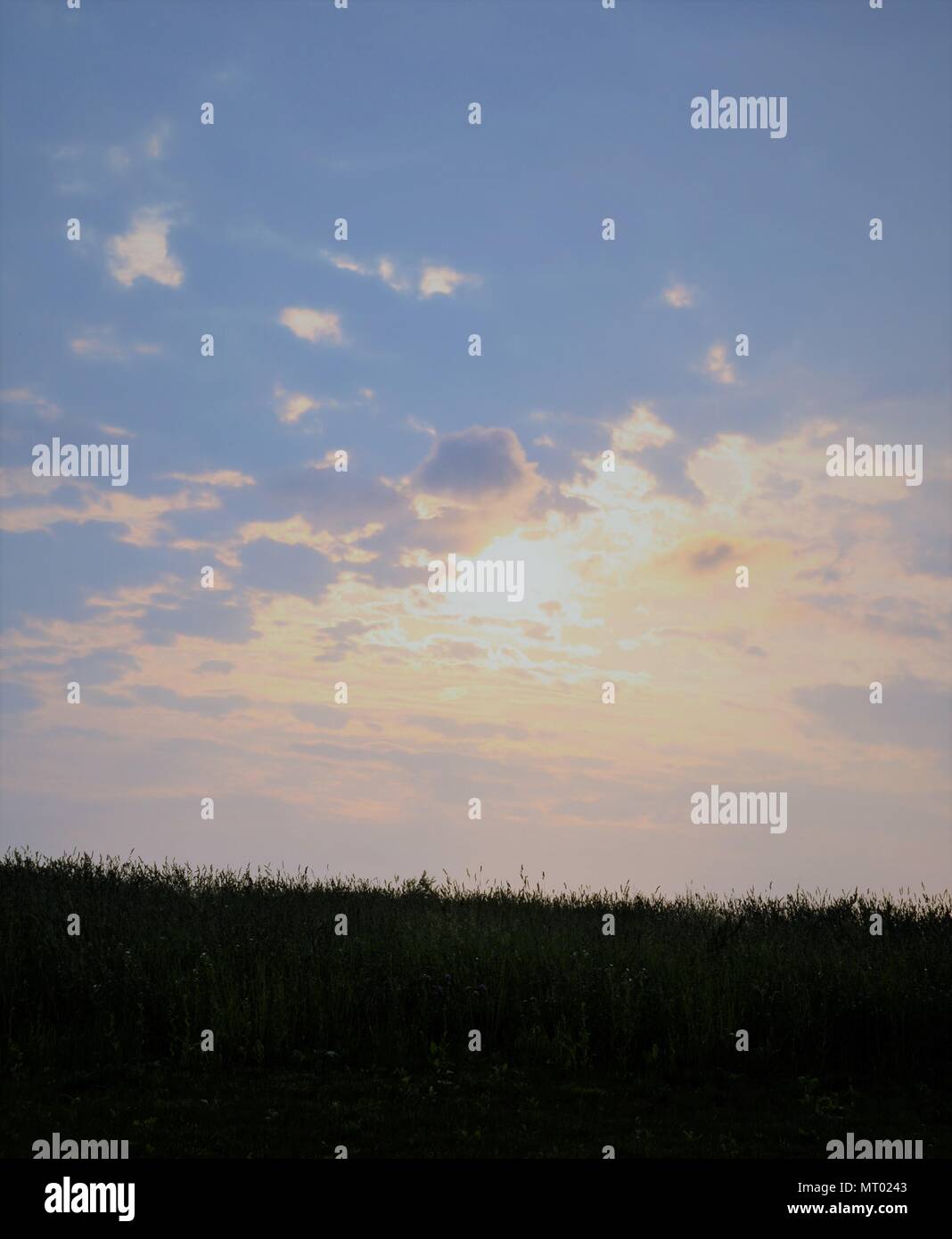 Sunset in the Midwest Stock Photo - Alamy