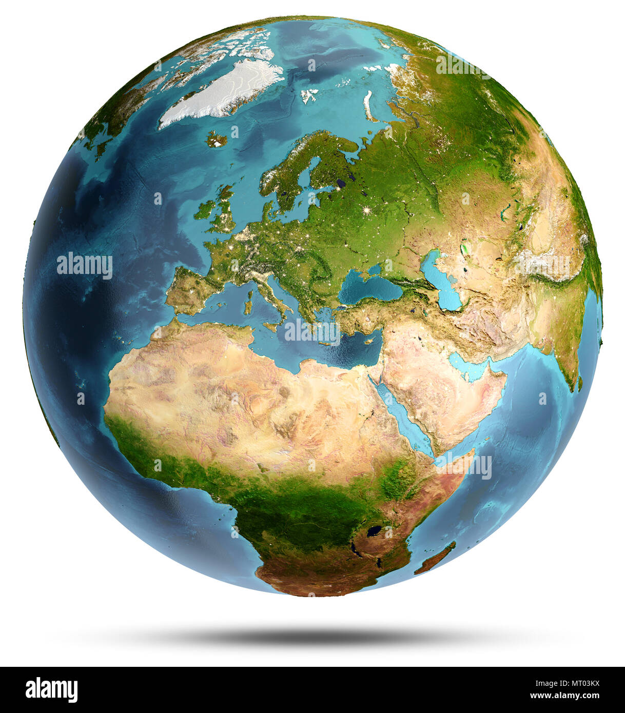 Earth white isolated. 3d rendering Stock Photo - Alamy