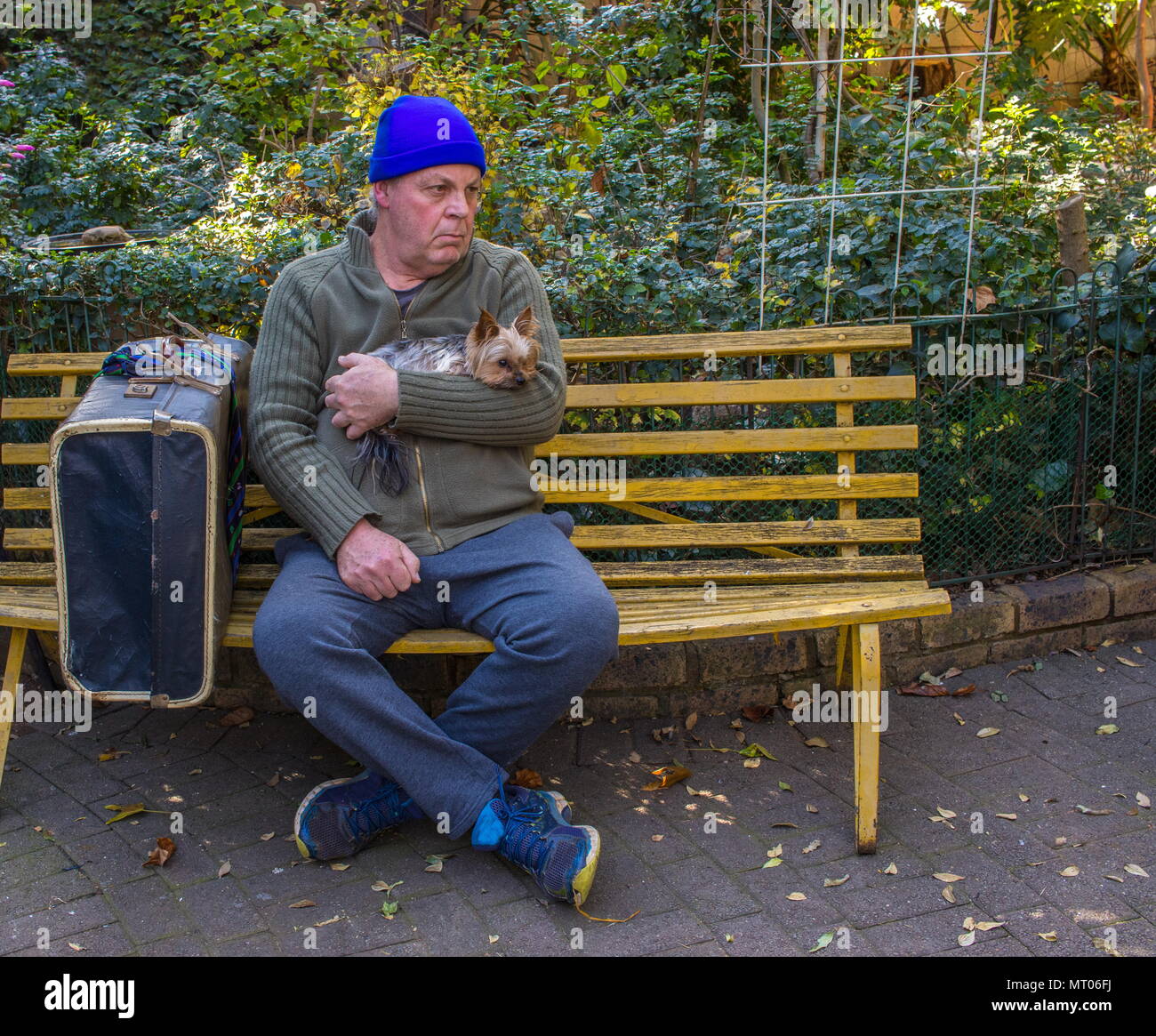 Tramp on a bench hi-res stock photography and images - Alamy