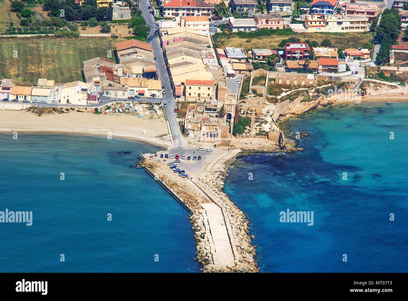 Aerial view of ancient tuna fishery in Avola, Sicily Stock Photo - Alamy