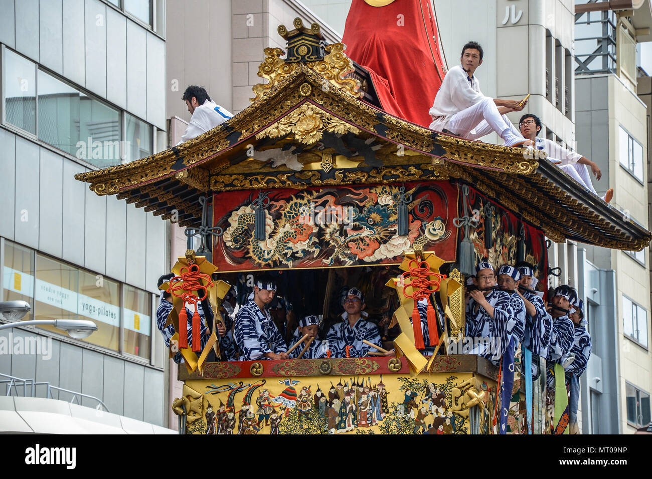 Kyoto, Japan - 24 July 2016. Traditional event of Gion Matsuri festival ...