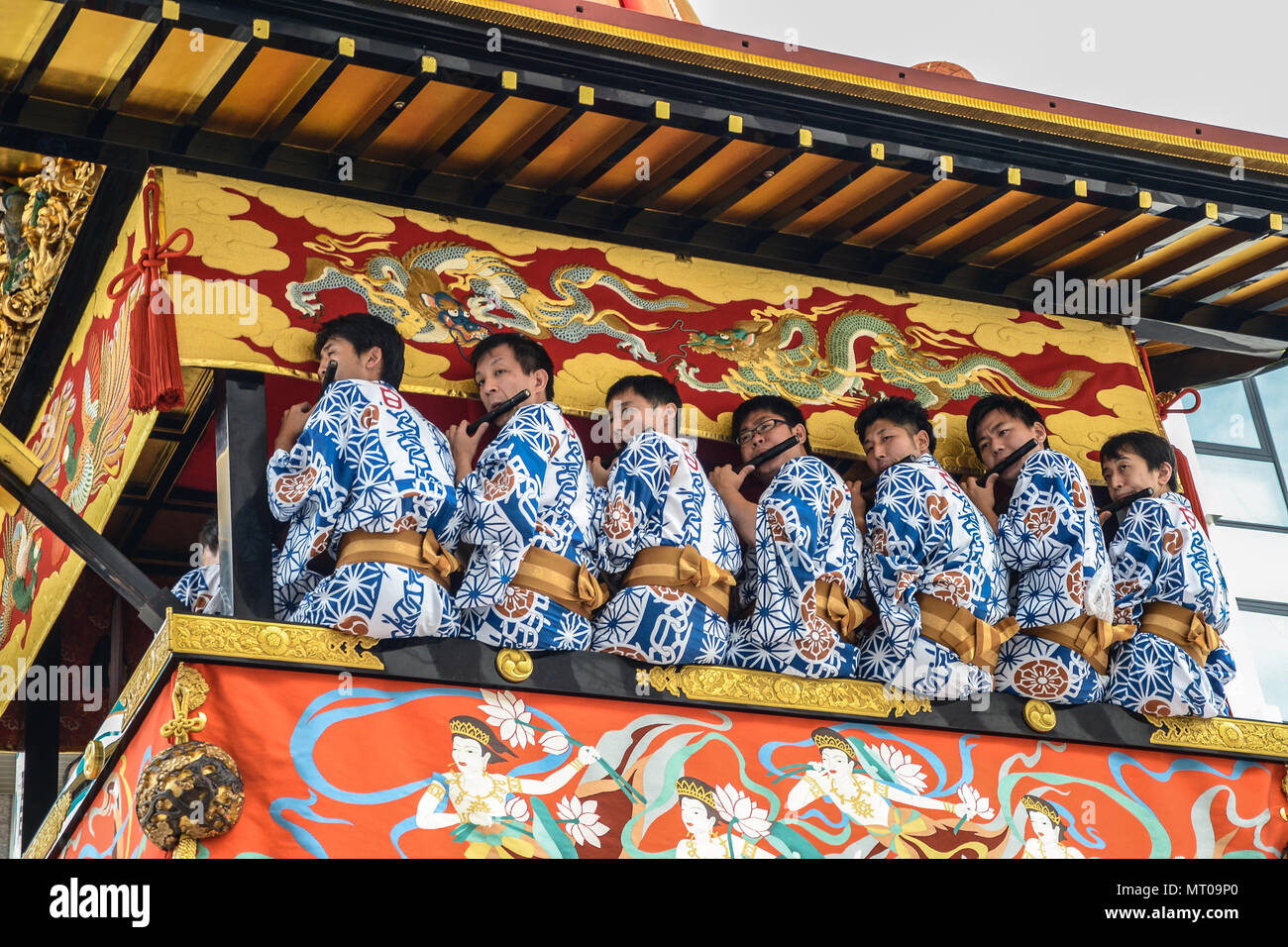 Kyoto, Japan - 24 July 2016. Traditional event of Gion Matsuri festival ...
