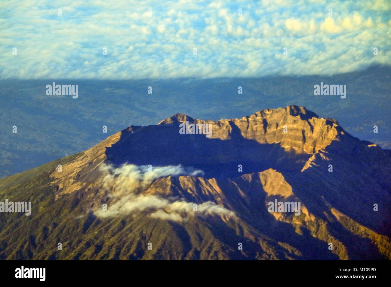 raung volcano aerial, east java, indonesia Stock Photo - Alamy