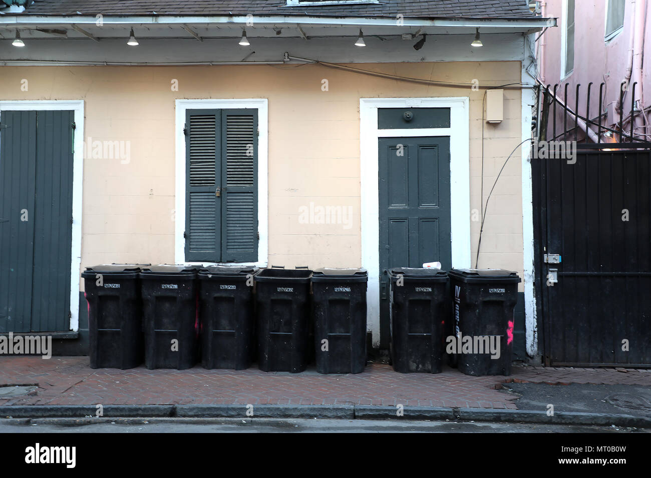 Garbage Bins on the Street Stock Photo - Alamy