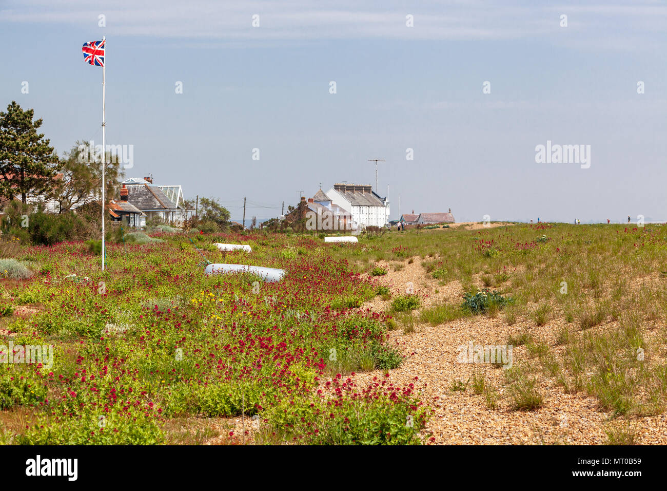 view of shingle street on the suffolk coast uk Stock Photo - Alamy