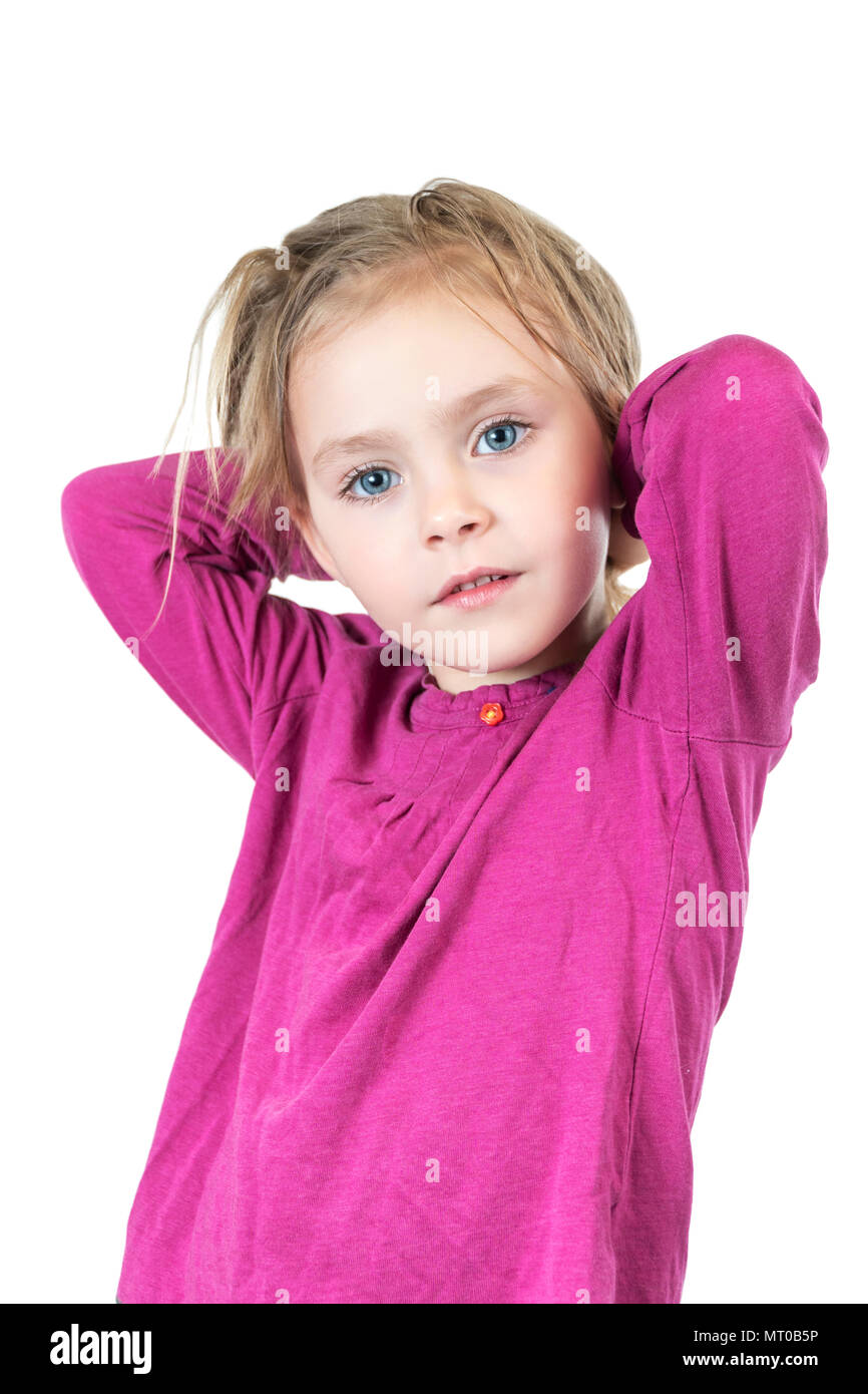 Child posing on camera Stock Photo - Alamy