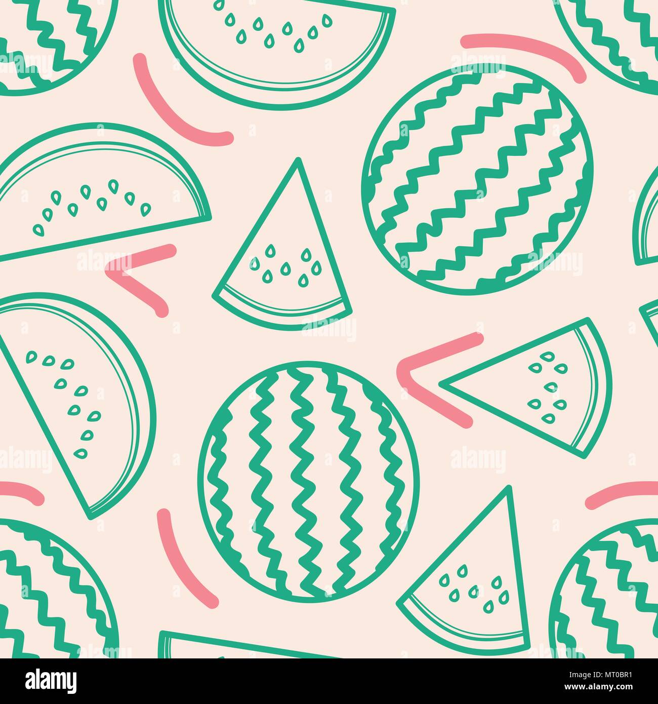 Vector watermelon pattern in Stock Vector Images - Alamy