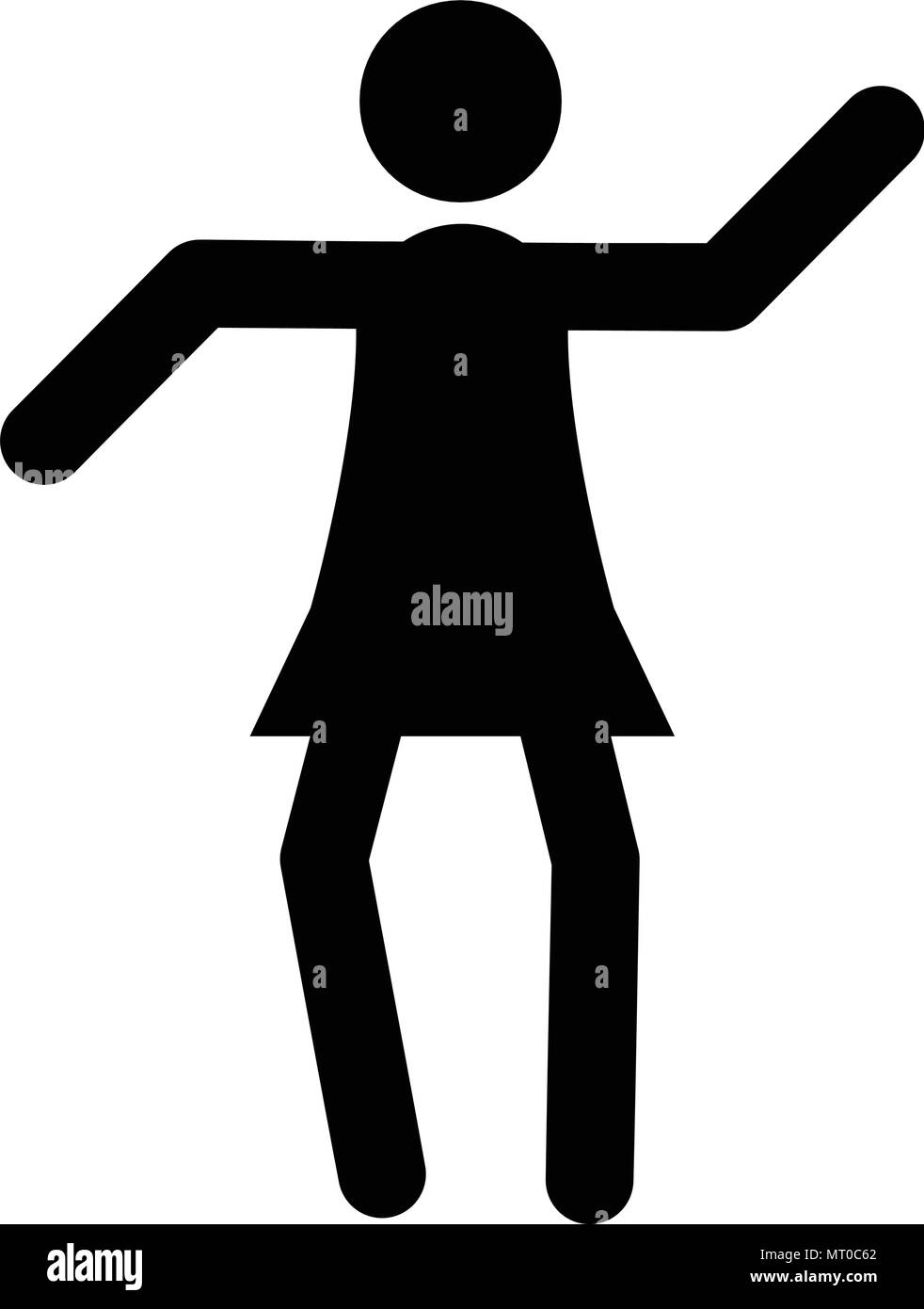 Dancer vector icon, isolated on white background Stock Vector Image ...