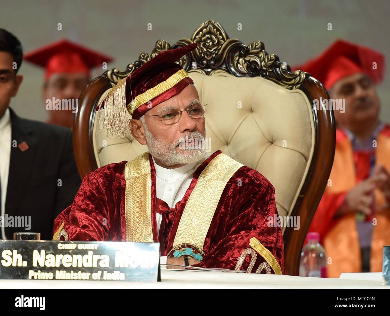Indian Prime Minister Narendra Modi attends the graduation ceremony at ...