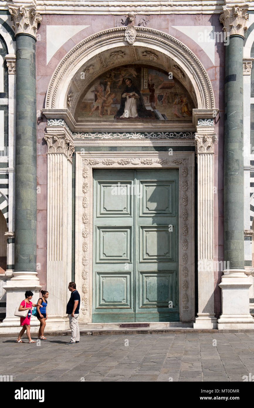 Entrance door of piazza santa Maria Novella church,florence,tuscany ...