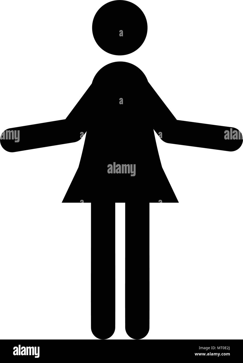 Surprised girl icon, isolated on white background Stock Vector Image ...