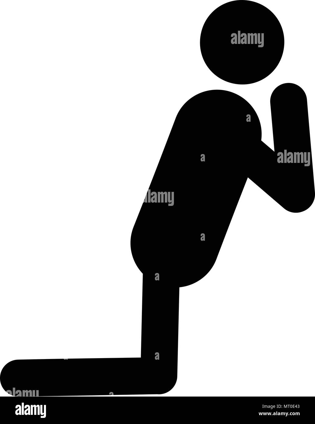 Pray vector icon, isolated on white background Stock Vector Image & Art ...