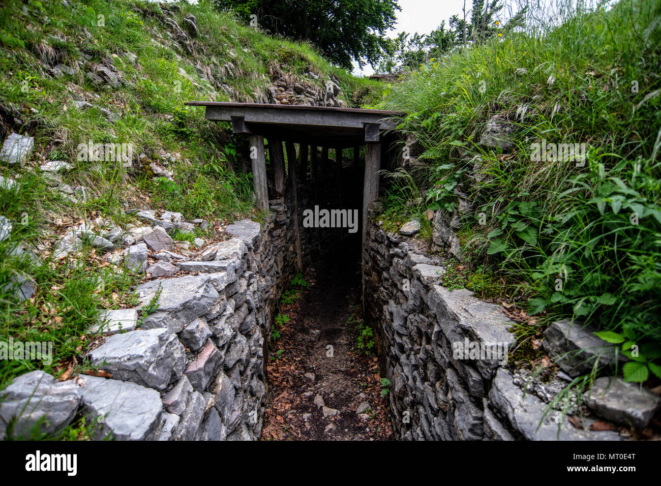 First World War Italian army fortifications and trenches between Na ...