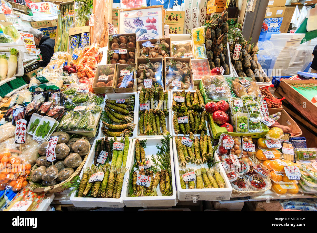 Indoor Omicho Ichiba, Omicho Market, largest fresh food market in ...
