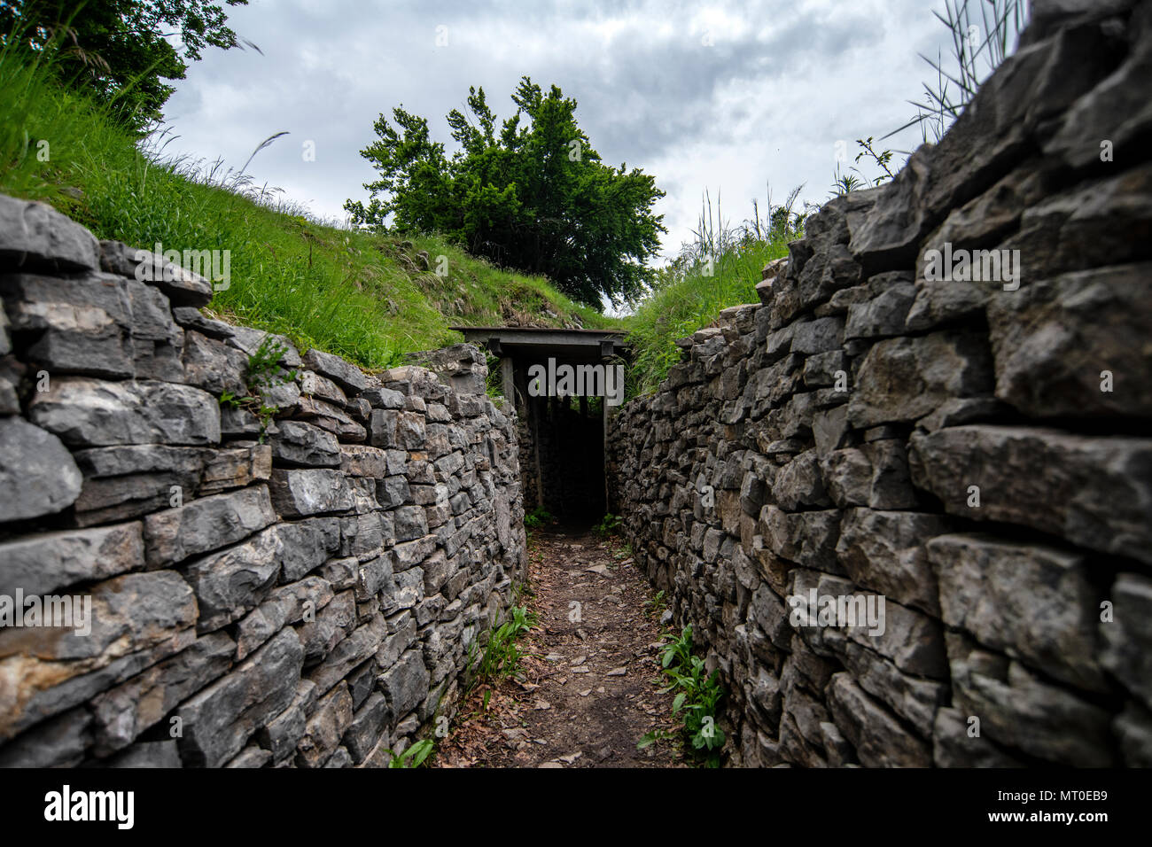 First World War Italian army fortifications and trenches between Na ...