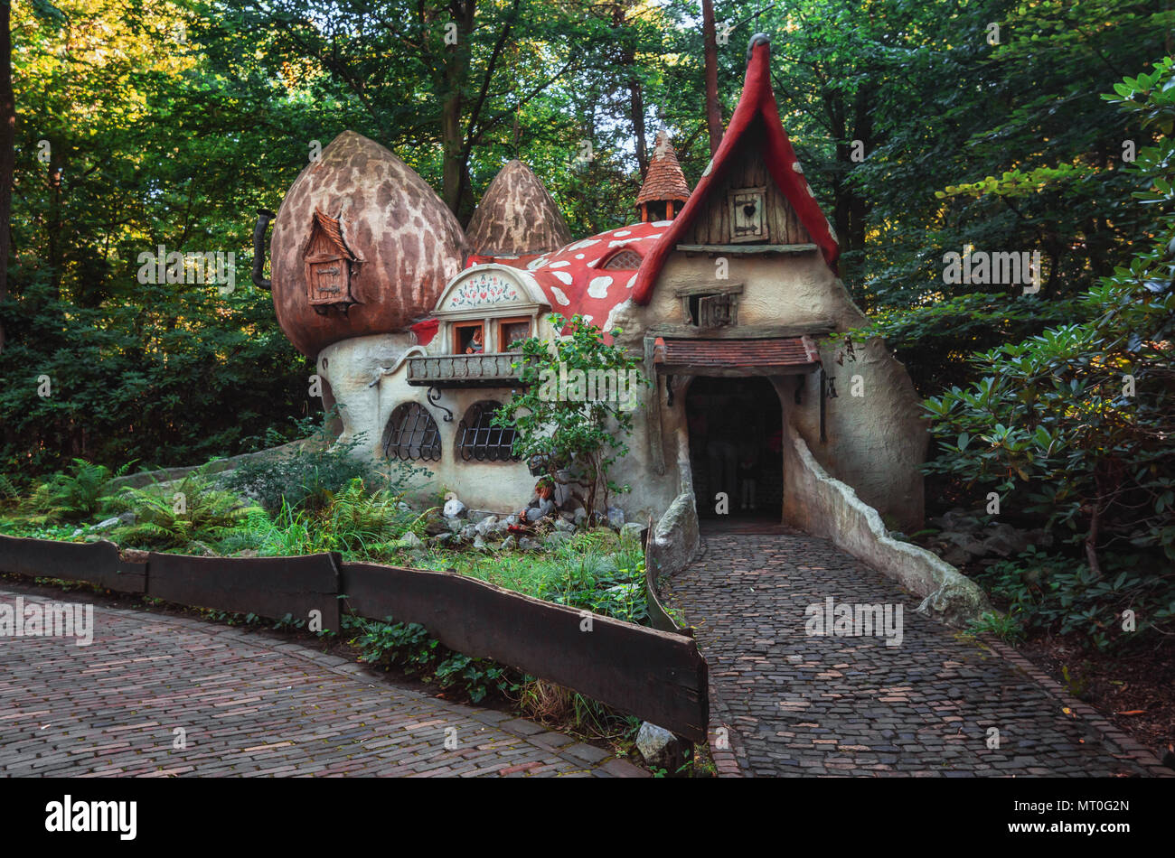 Kaatsheuvel, Netherlands, August 19 , 2017: The gnome village with the ...
