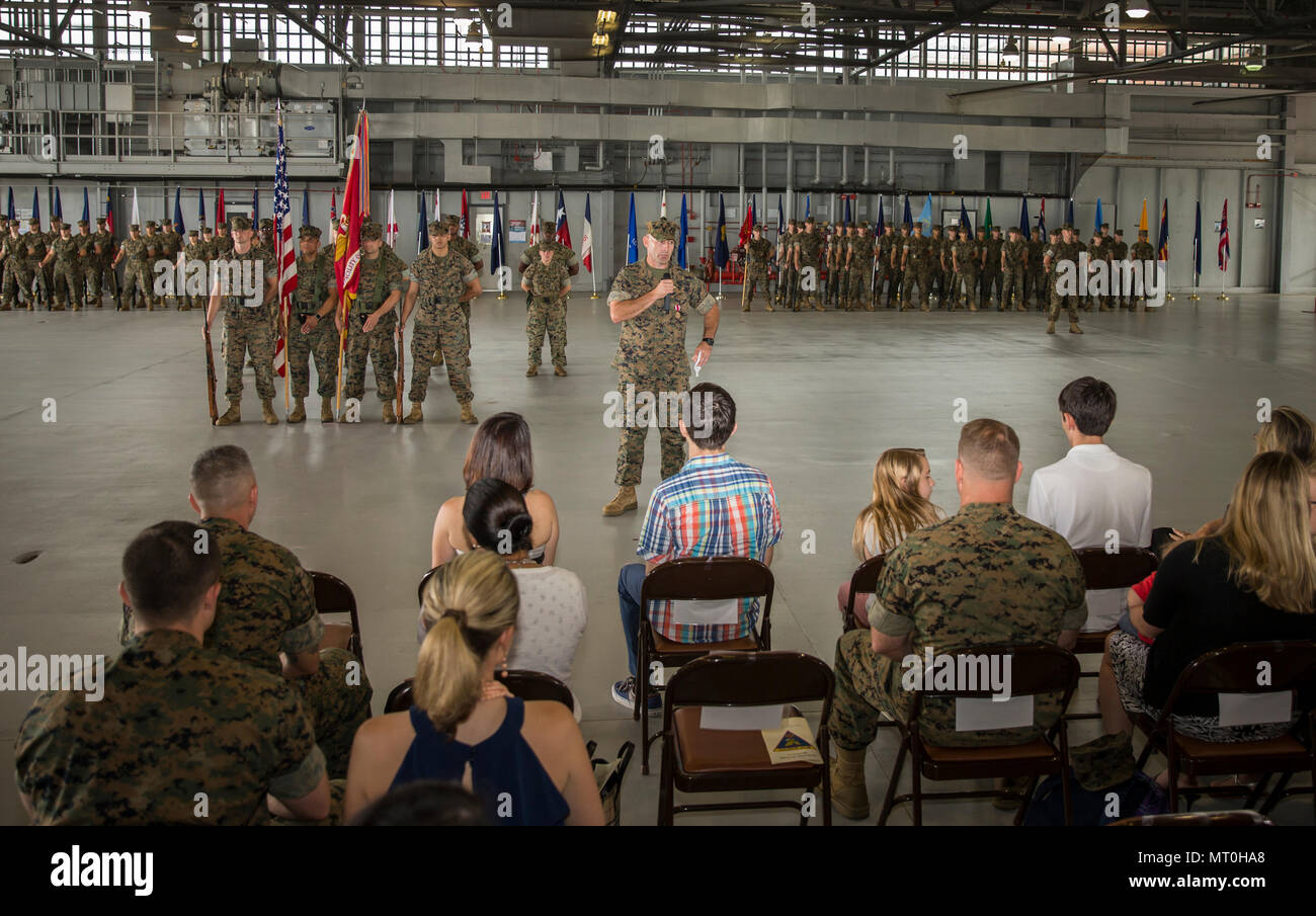 U.S. Marine Corps Lt. Col. William C. Pacatte III, outgoing commanding ...
