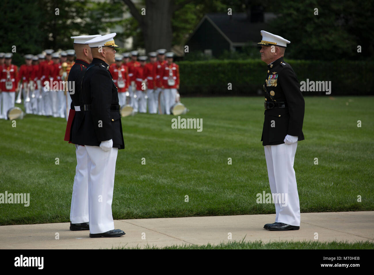 U.S. Marine Corps Lt. Gen. Jon M. Davis, right, deputy commandant of ...