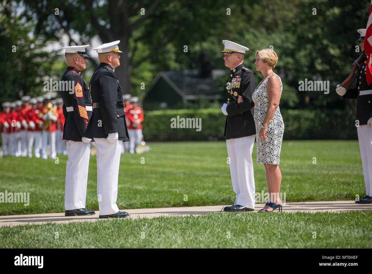 U.S. Marine Corps Lt. Gen. Jon M. Davis, left, deputy commandant of ...